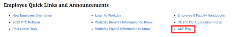 ADP iPay | Human Resources | Liberty University