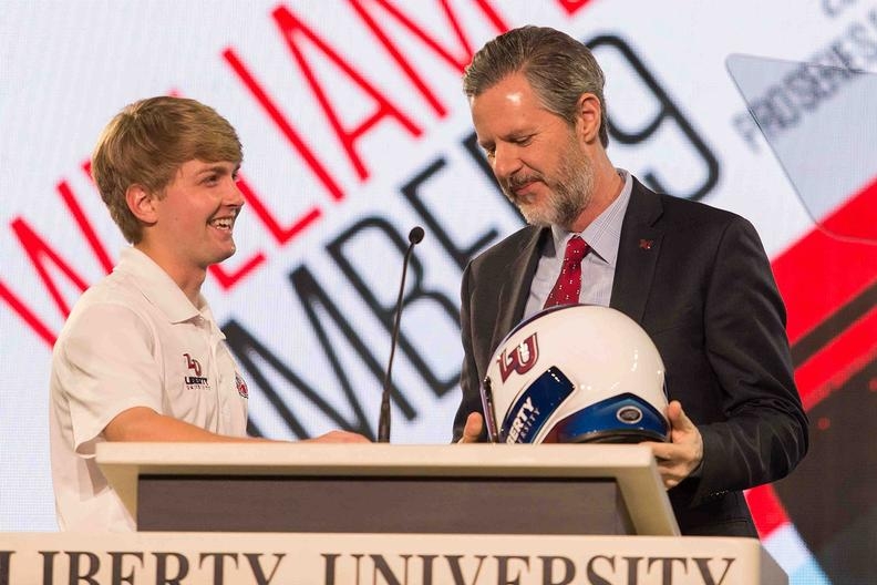 Liberty NASCAR driver Byron visits Convocation, brings cars to campus ...