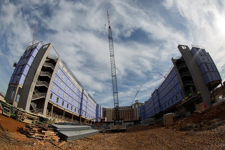 Commons III residence hall on pace for fall opening; fourth high-rise ...