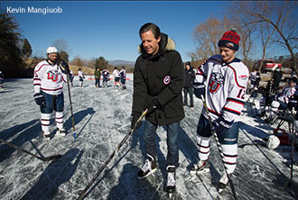 Hockey team enjoys morning scrimmage at Falwell farm » Liberty News