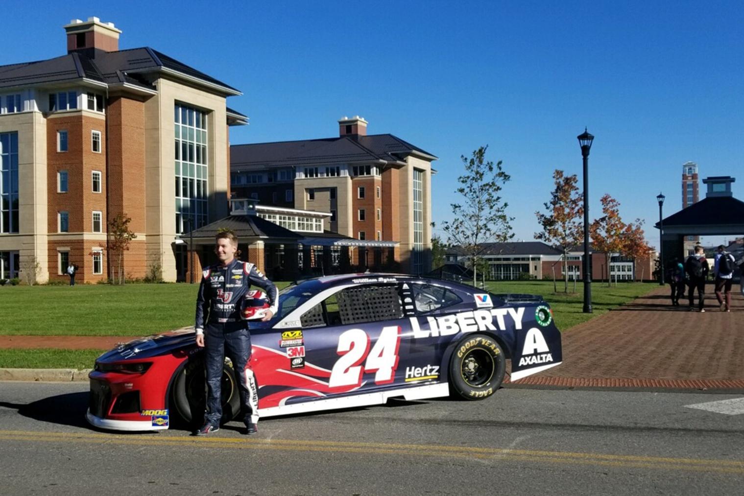 NASCAR Cup Series driver William Byron makes pit stop at Liberty ...