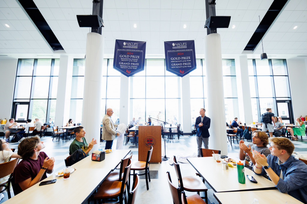 Liberty University unveils national awards banners at new dining center ...