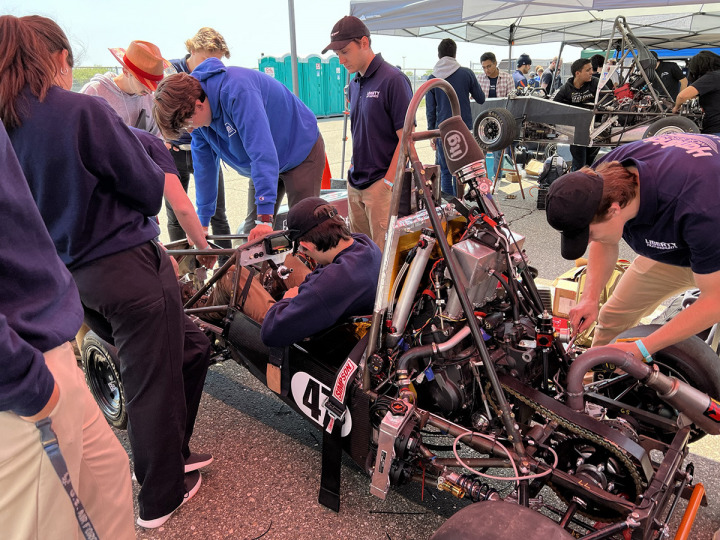 Formula SAE team showcases fully built combustion engine car at ...